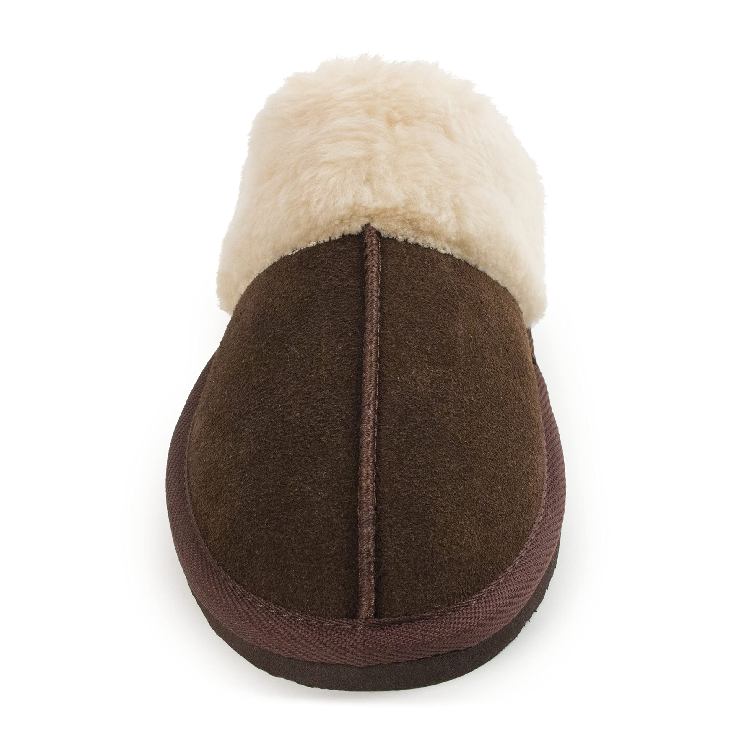 Minnetonka Women's Chesney Suede Scuff Slippers 9 M Chocolate
