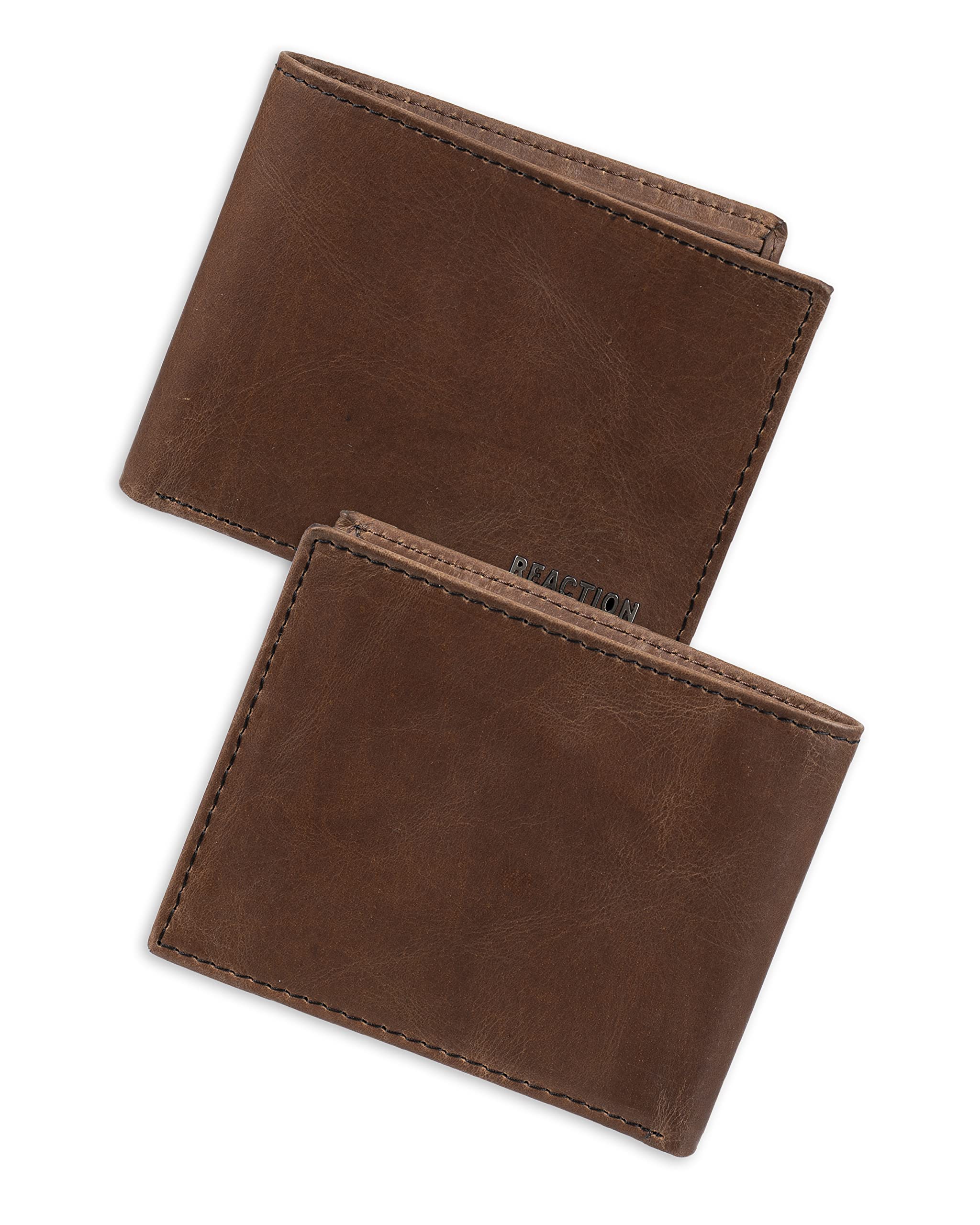 Kenneth Cole Men's Leather Bifold Wallet, Tan, One Size