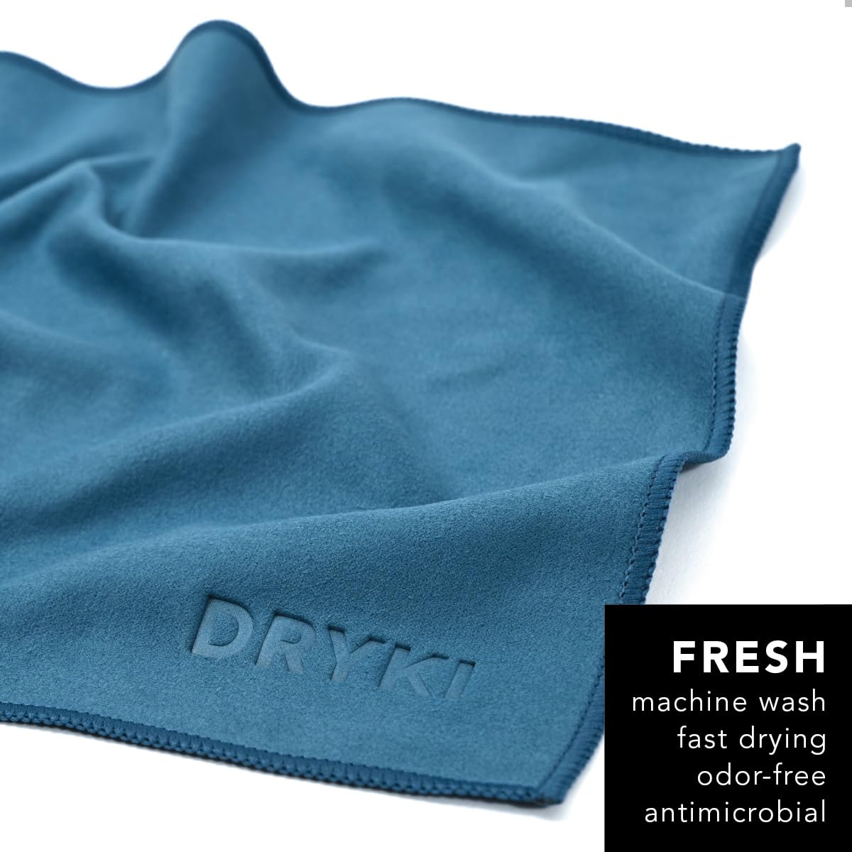 DRYKI Sweat Absorbing Handkerchiefs - The Original Quick-Dry Microfiber Sweat Rags & Towels for Face, Hands, & Body - Perfect for Gym, Sports, and Work (Coastal Blue, 5 Pack)