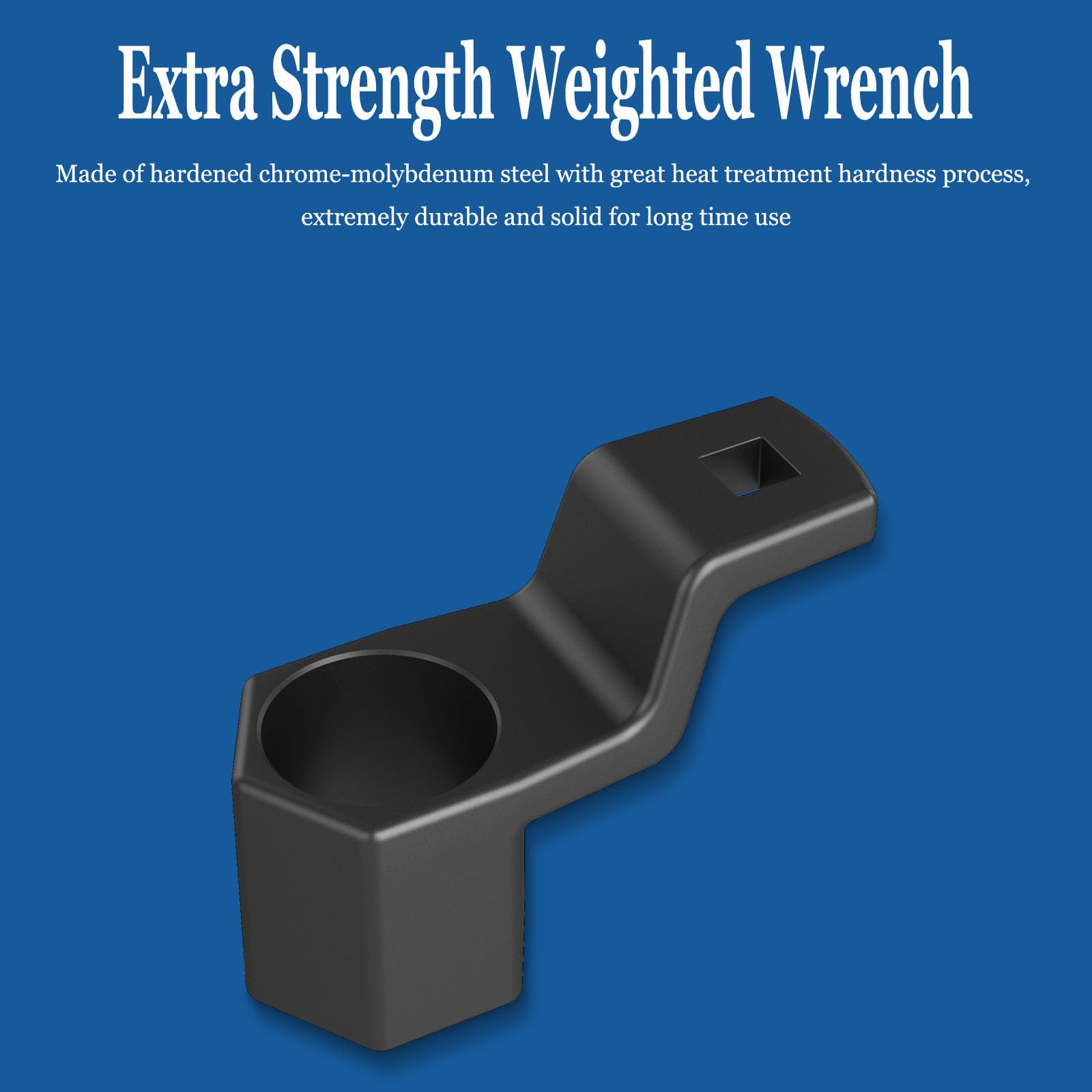Moker 50mm Crankshaft Crank Pulley Wrench Holder for Honda and Acura Engines (with 19mm Harmonic Balancer Socket), 3 Times Momentum Power of Standard Impact Sockets, Counter-Weighted Socket Tools