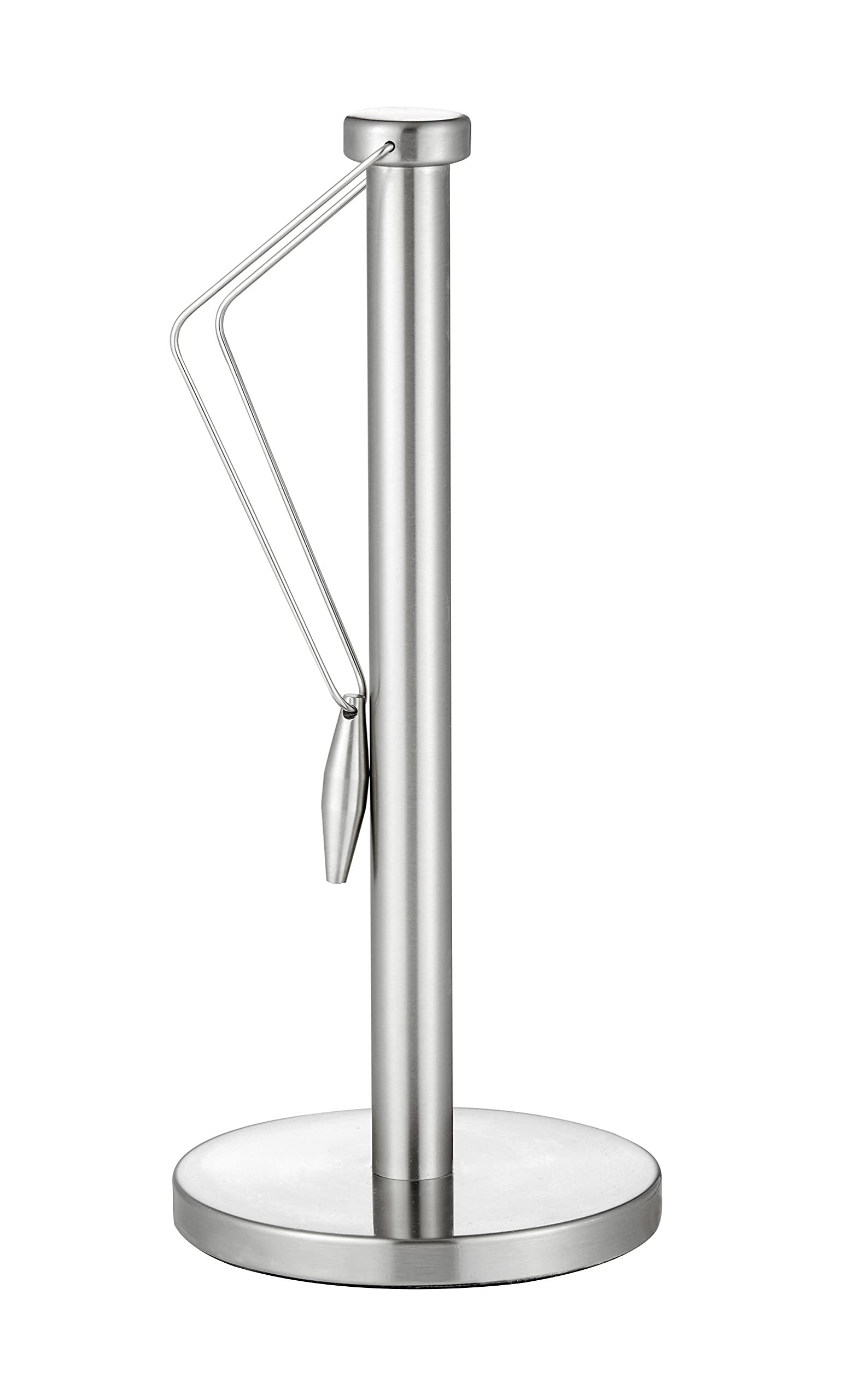 Alpine Countertop Paper Towel Holder Stand - Standing Paper Towel Holder Roll Dispenser for Kitchen Countertop & Bathroom (Steel- Arm)