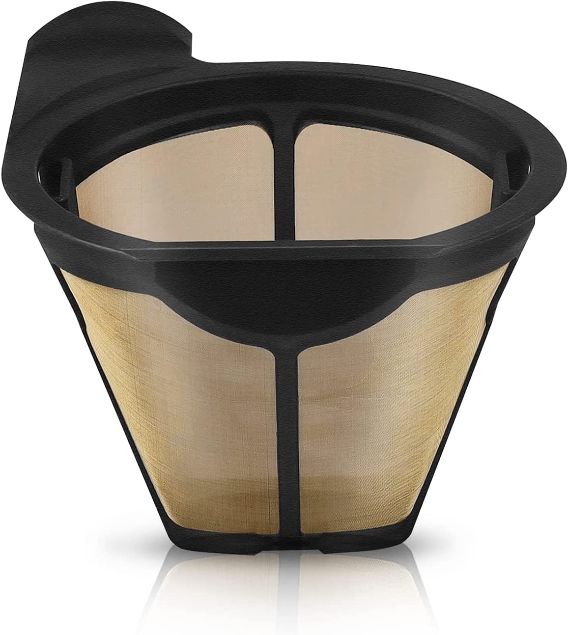 NRP 12cup Gold-tone Permanent Coffee Filter Replacement for Ninja Coffee Bar CF series | Steel mesh, OEM size perfect fit