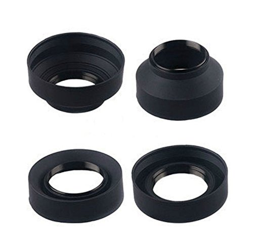 58mm Soft Rubber Lens Hood for Canon Rebel T5, T6, T7i, T8i, EOS 80D, 90D, 77D, SL3 Cameras with EF-S 18-55mm STM Lens