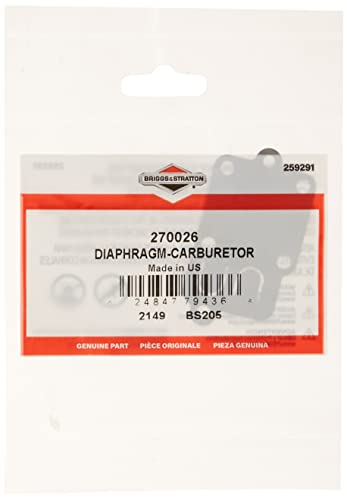 Briggs & Stratton Genuine 270026 Diaphragm for 3-5 HP Horizontal Engines (Pulsa Jet - Old Style), Black