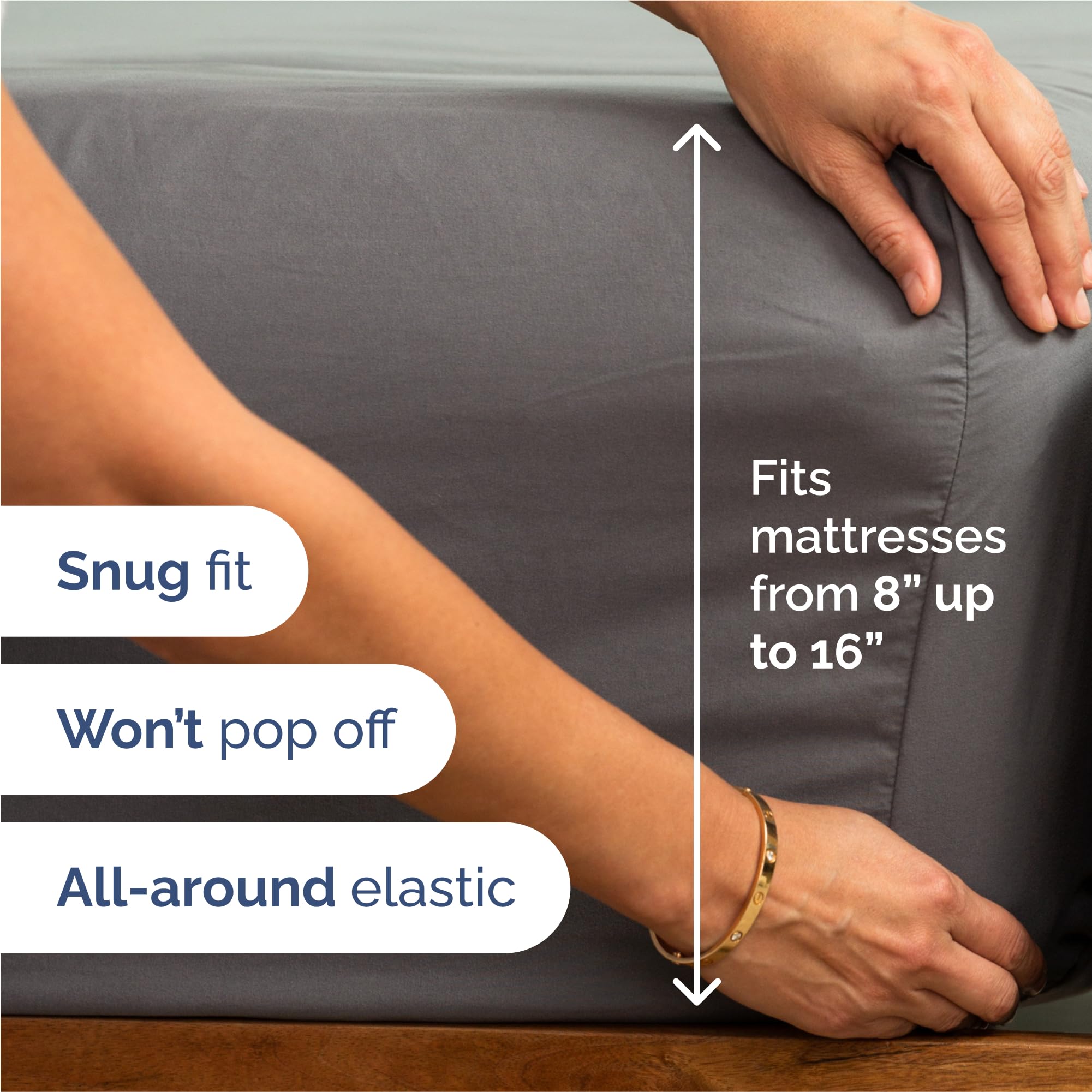 King Size Sheet Set - 6 Piece Set - Hotel Luxury Bed Sheets - Extra Soft - Deep Pockets - Easy Fit - Breathable & Cooling Sheets - Wrinkle Free - Comfy - Gray - Grey Bed Sheets - Kings Sheets - 6 PC