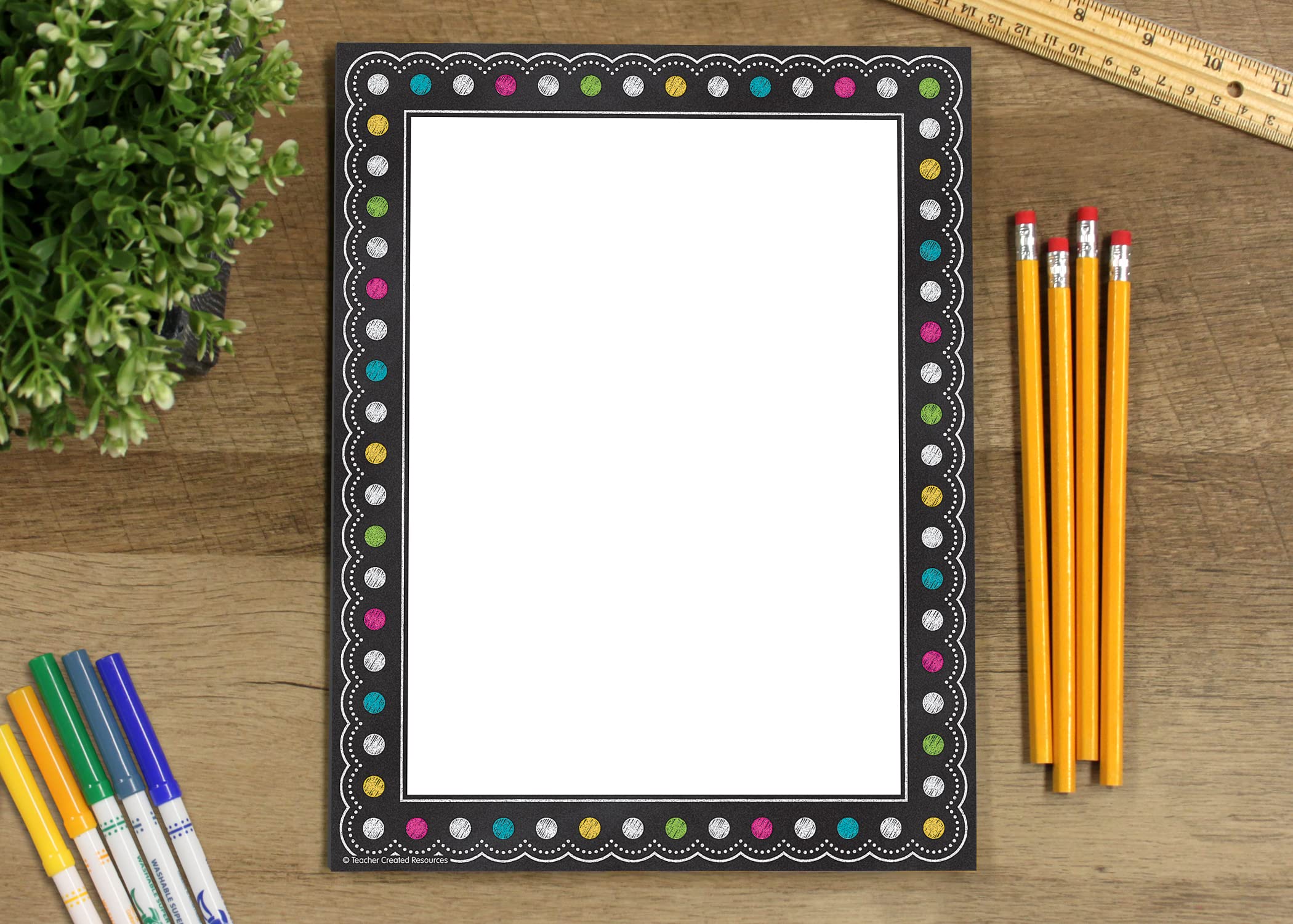 Teacher Created Resources Chalkboard Bright's Computer Paper (5837)