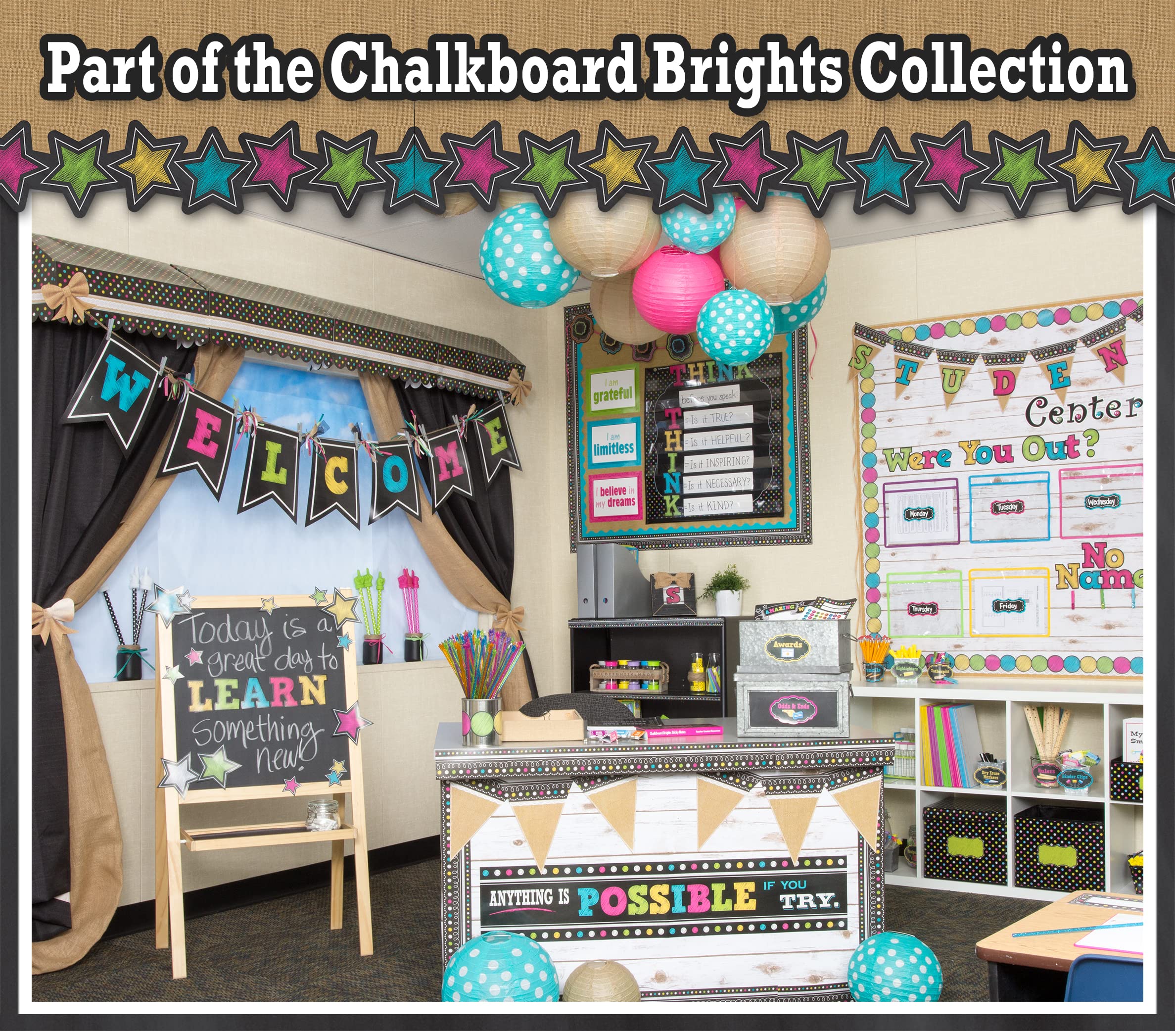 Teacher Created Resources Chalkboard Bright's Computer Paper (5837)