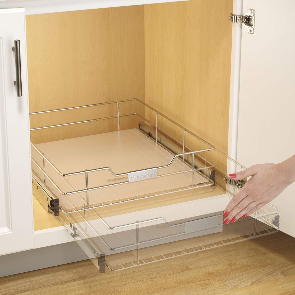 CUISINART 11" Sliding Cabinet Organizer, Chrome Finish