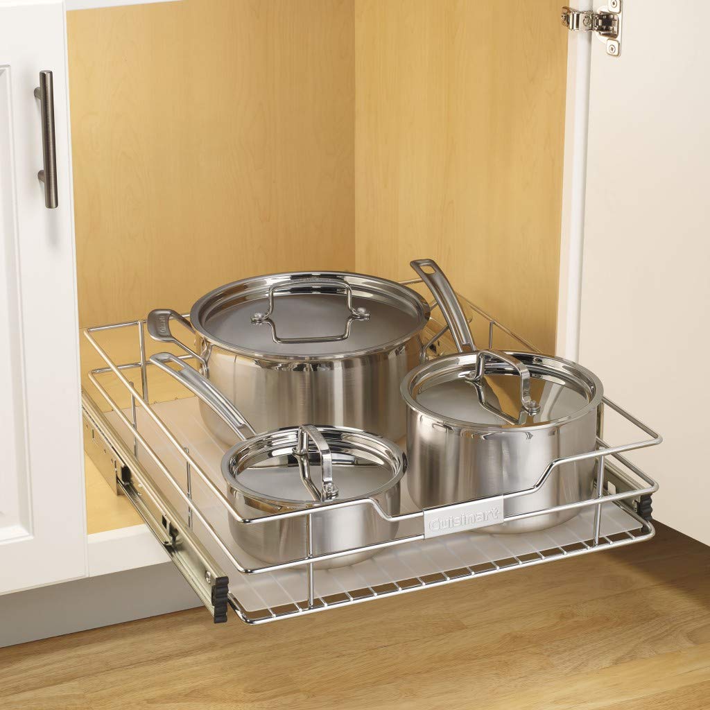 CUISINART 11" Sliding Cabinet Organizer, Chrome Finish