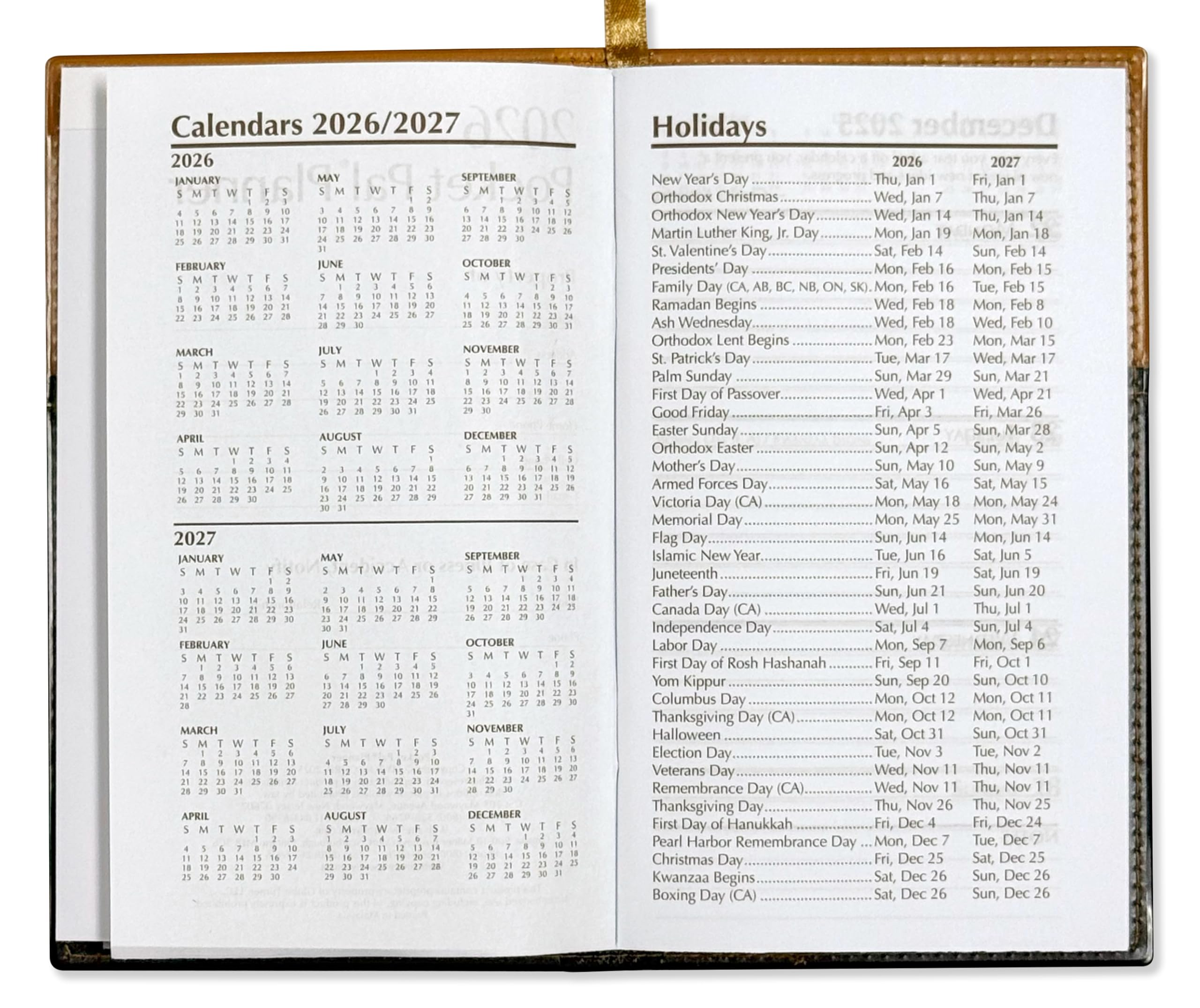 BookFactory 2023 Weekly Pocket Calendar / 2023 Calendar / 2023 Weekly Calendar / Weekly Planner Organizer - Calendar with Notepad (CAL-2023-POCKET(Organizer))