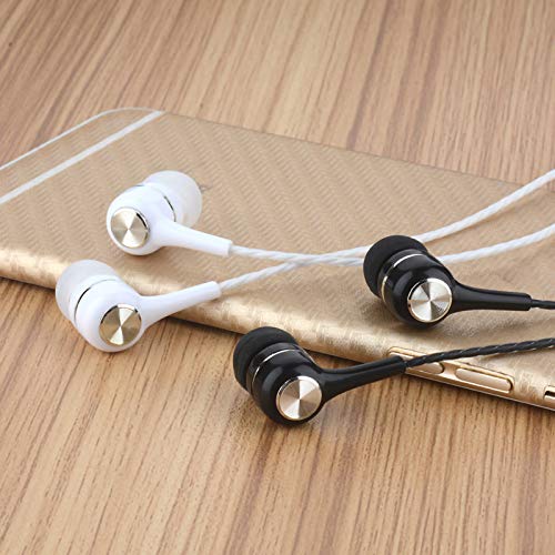 Gaweb Earphones, S12 Universal 3.5mm Earbud Wired Earbuds with Mic for Phone - Black with Mic