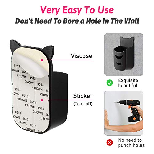 Bedycoon Pink Silicone Protective Soft Cases Covers with Wrist Strap and Remote Holder with Adhesive for RC280 TCL Roku TV Remote Control Cat Ear Shape Design Cute