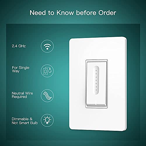 1Pack Smart Dimmer Switch + 4Pack Smart Light Switch Bundles
