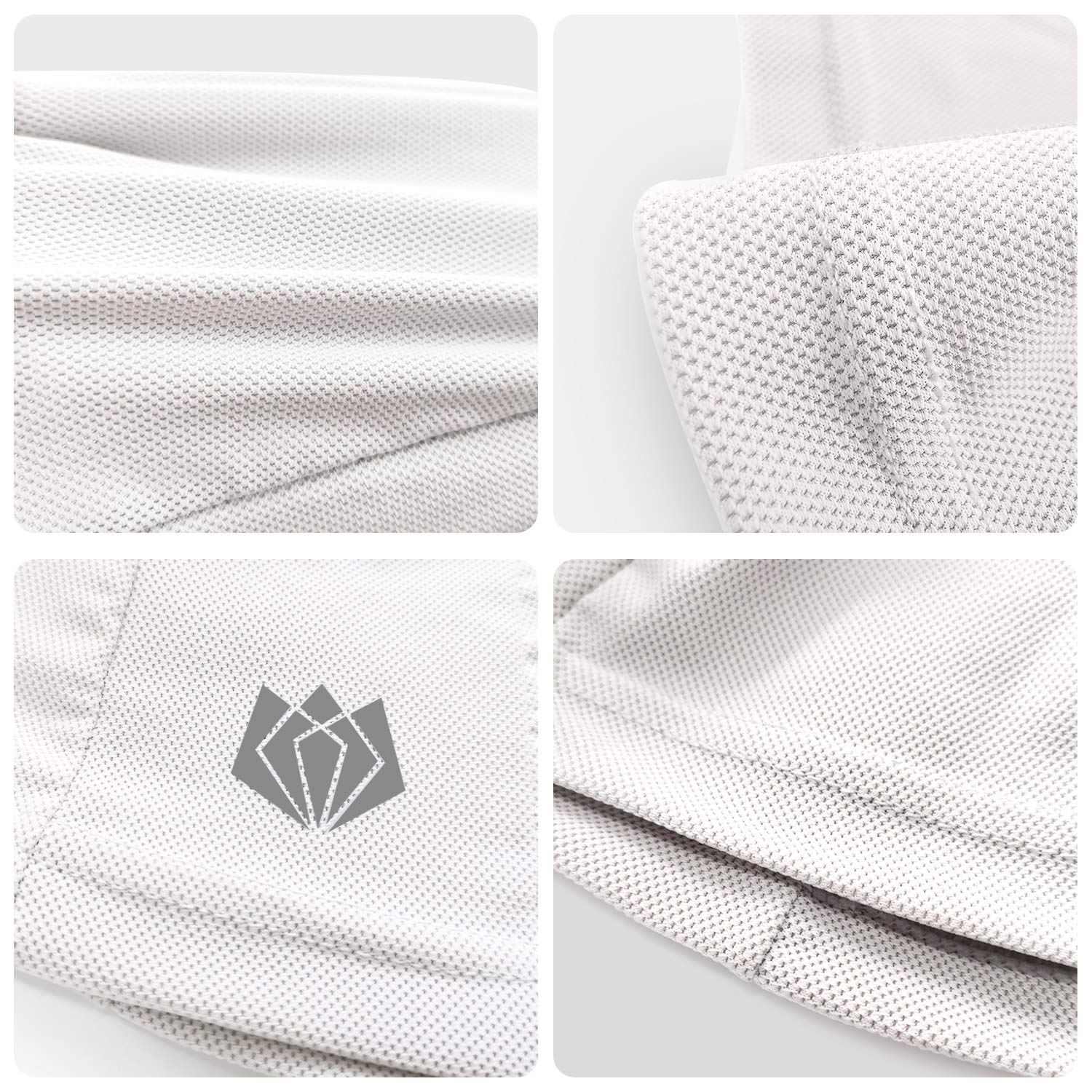 FitsT4 Active Sweat Wicking Bike Helmet Liner Cycling Skull Cap with UPF 50+ Sun Protection & Mesh Cooling for Women & Men White
