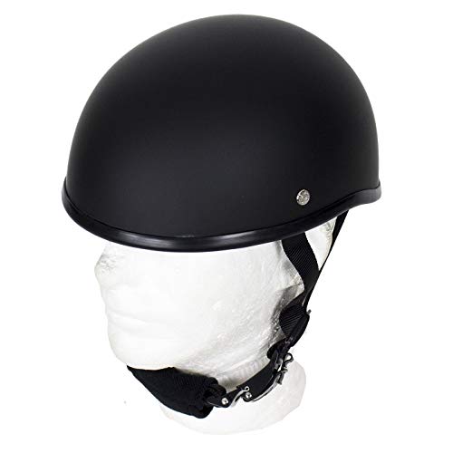 MONACO TRADERS SOA Beanie Novelty Flat Black Motorcycle Half Helmet Cruiser Biker S,M,L,XL,XXL (XL, Flat Black)