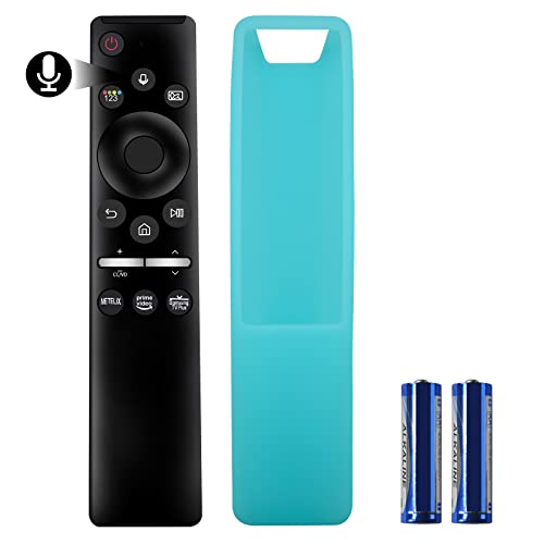 BN59-01329A Voice Remote Control with Mic Fit for Samsung TV,for Samsung TV Remote,Compatible for All Samsung with Voice Function Smart Curved Frame QLED LED LCD 8K 4K TVs(with Case and 2AA Battery)