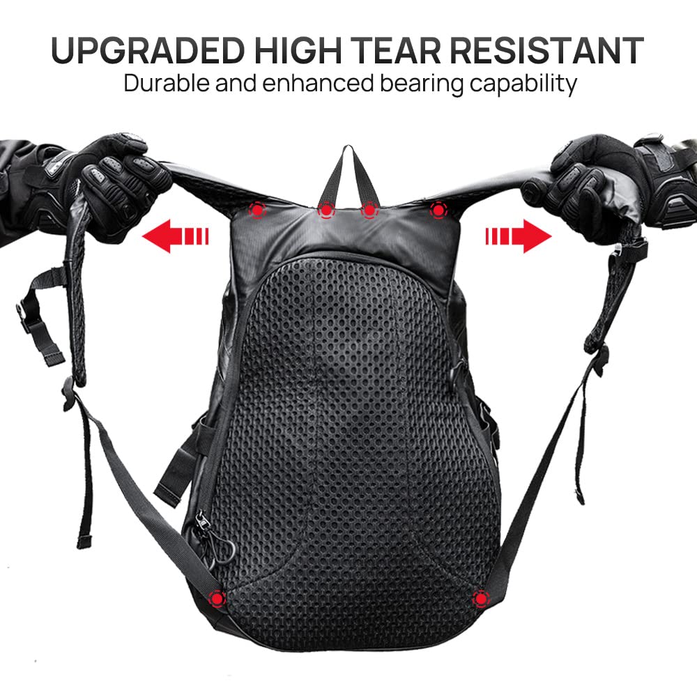 ILM Motorcycle Helmet Backpack Large Capacity Waterproof Lightweight Storage Bag with Reflective Stripe Model MB01