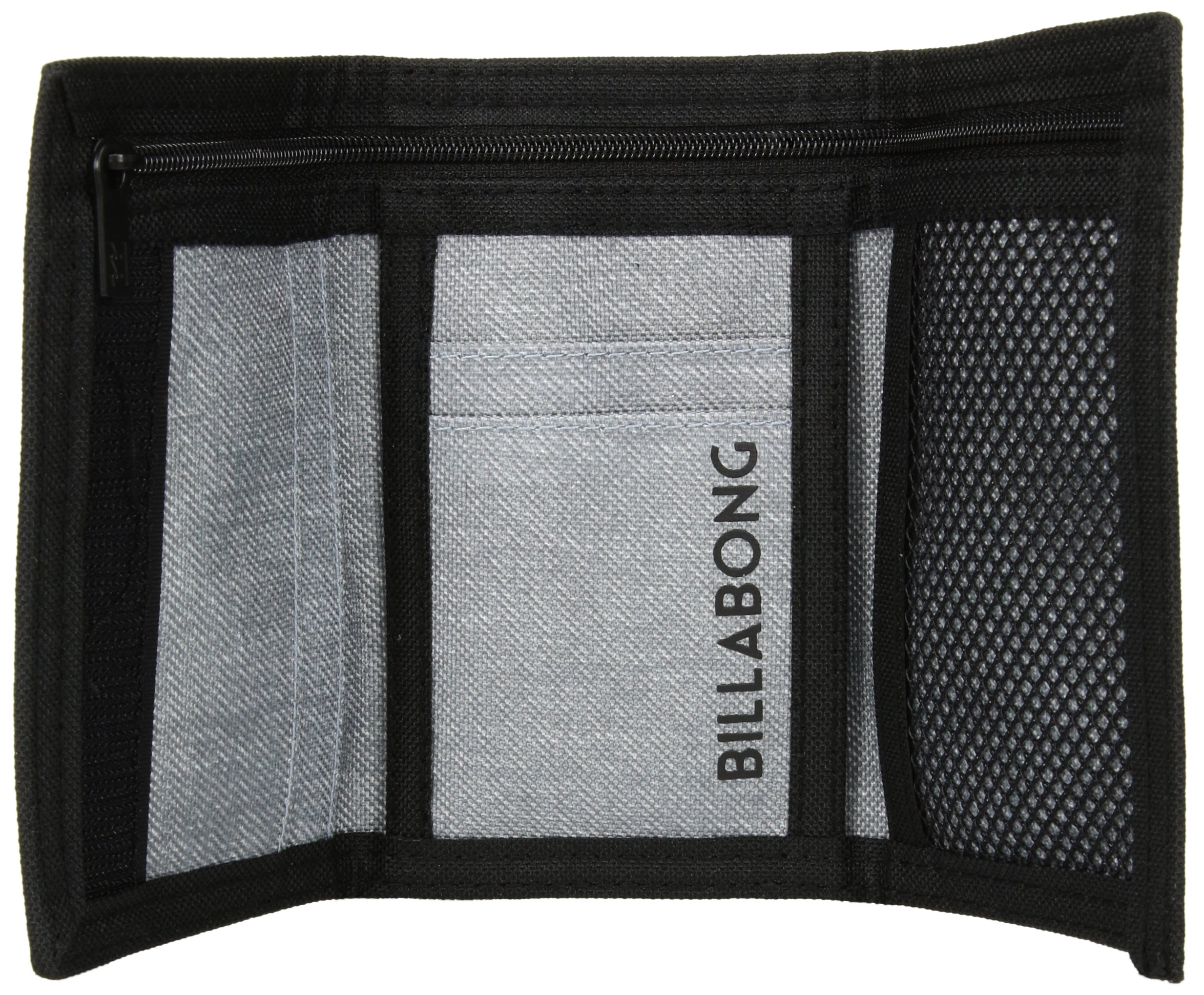 Billabong Men's Polyester Classic TRI-FOLD Wallet, Light Grey Heather, ONE