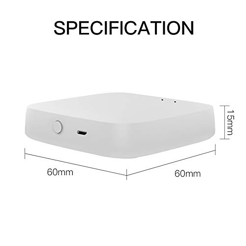 MoesGo Tuya ZigBee Hub, Only Support Tuya Device, Work with Smart Life App, Intelligent Bridge Wireless Smart Home Gateway Voice Control via Alexa, Google Home