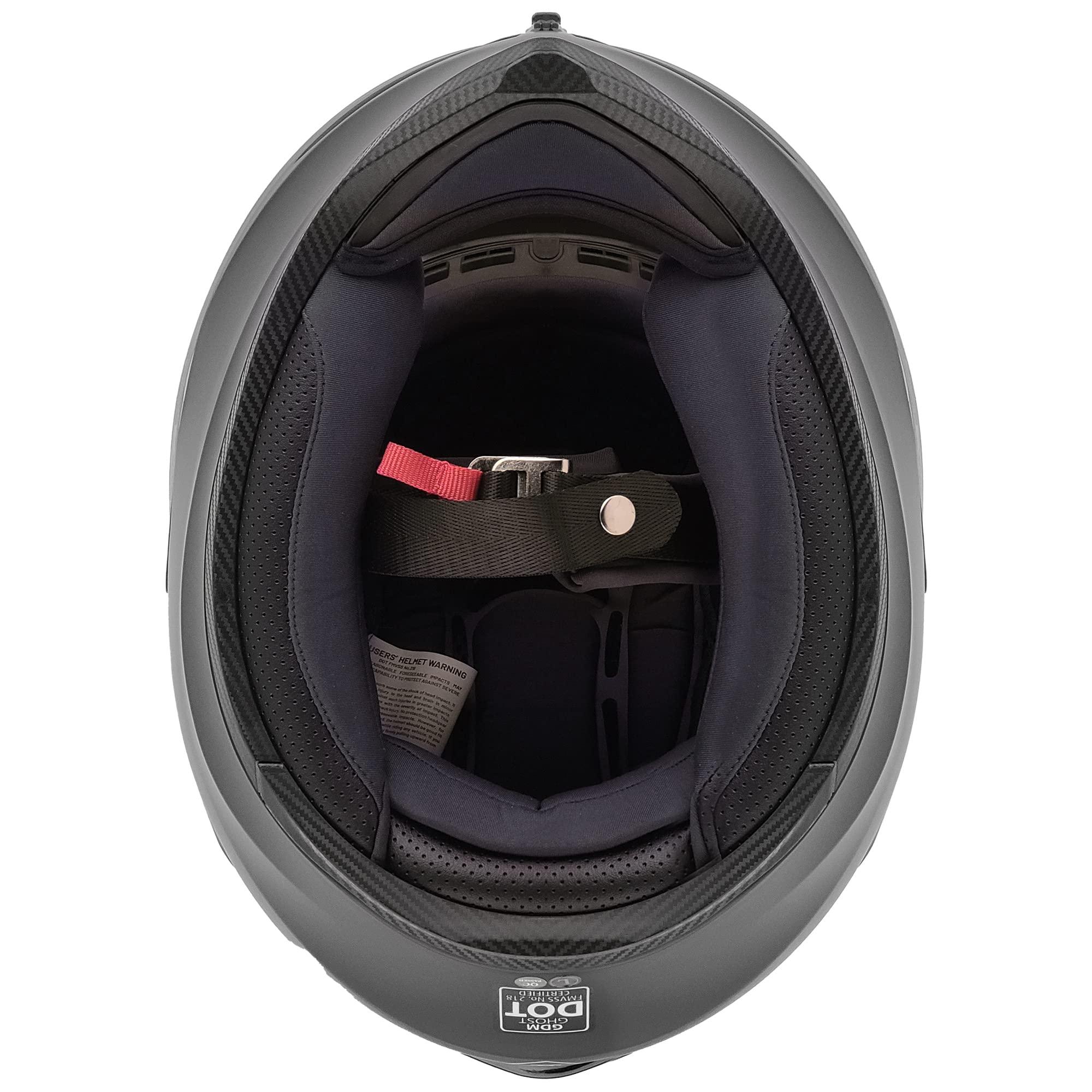 GDM GHOST Full Face Motorcycle Helmet - Matte Black, Medium (Clear & Tinted Shields)