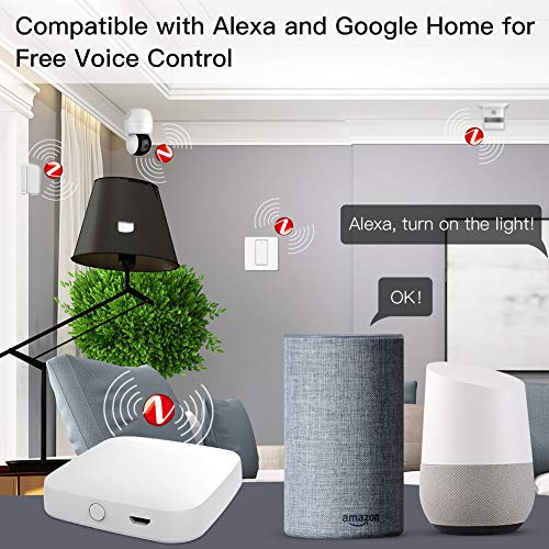MoesGo Tuya ZigBee Hub, Only Support Tuya Device, Work with Smart Life App, Intelligent Bridge Wireless Smart Home Gateway Voice Control via Alexa, Google Home