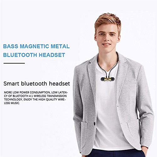 Bluetooth Headphones - Best Sports Earbuds - Headphones Wireless Bluetooth - Xt11 Earphone Wireless Magnetic in-Ear Universal Bluetooth Earphone for Sports Blue
