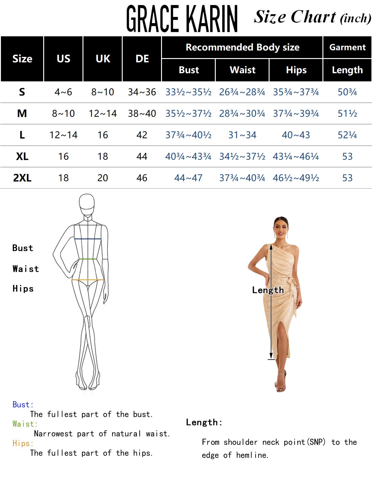 GRACE KARIN Wedding Guest Dresses for Women Sparkly Glitter Wrap Dress Cocktail Party Wedding Maxi Dresses with Slit Rose Gold L
