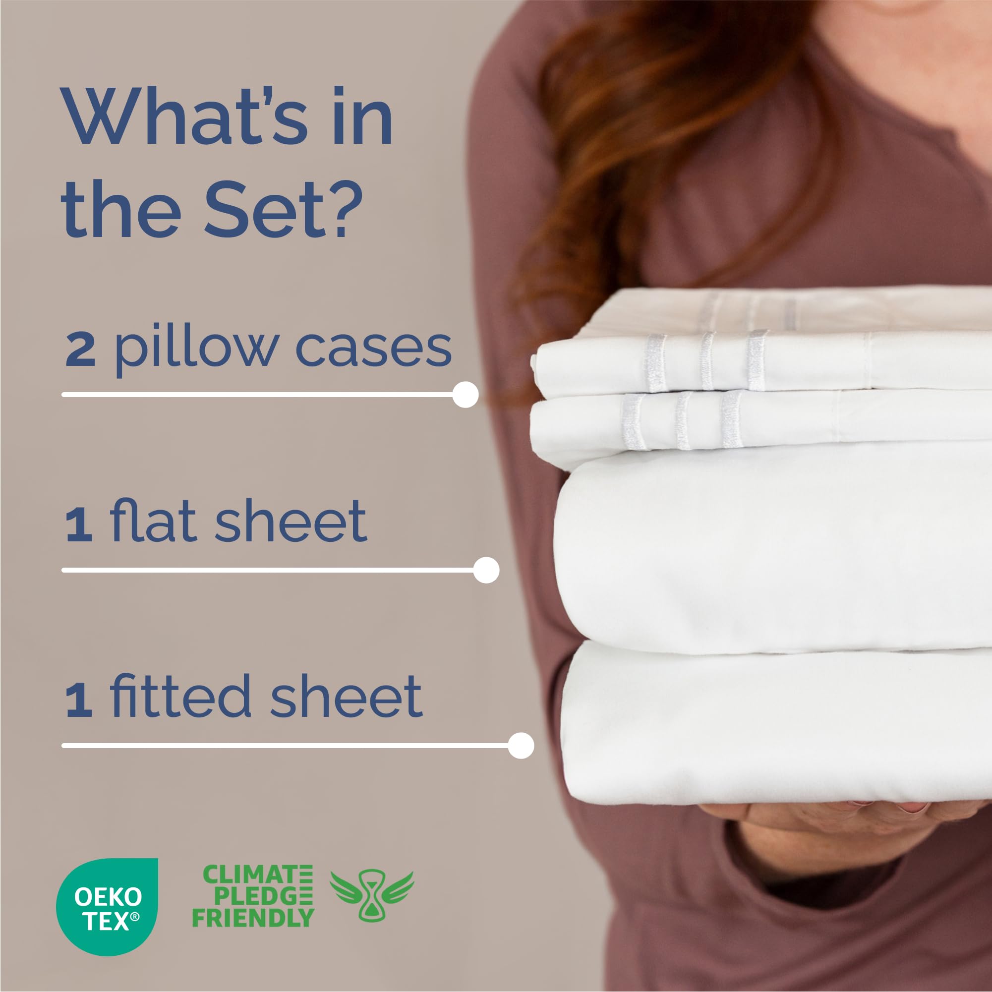 Queen Size Sheet Set - Breathable & Cooling Sheets - Hotel Luxury Bed Sheets - Extra Soft - Deep Pockets - Easy Fit - 4 Piece Set - Wrinkle Free - Comfy β White Bed Sheets - Queens Sheets β 4 PC