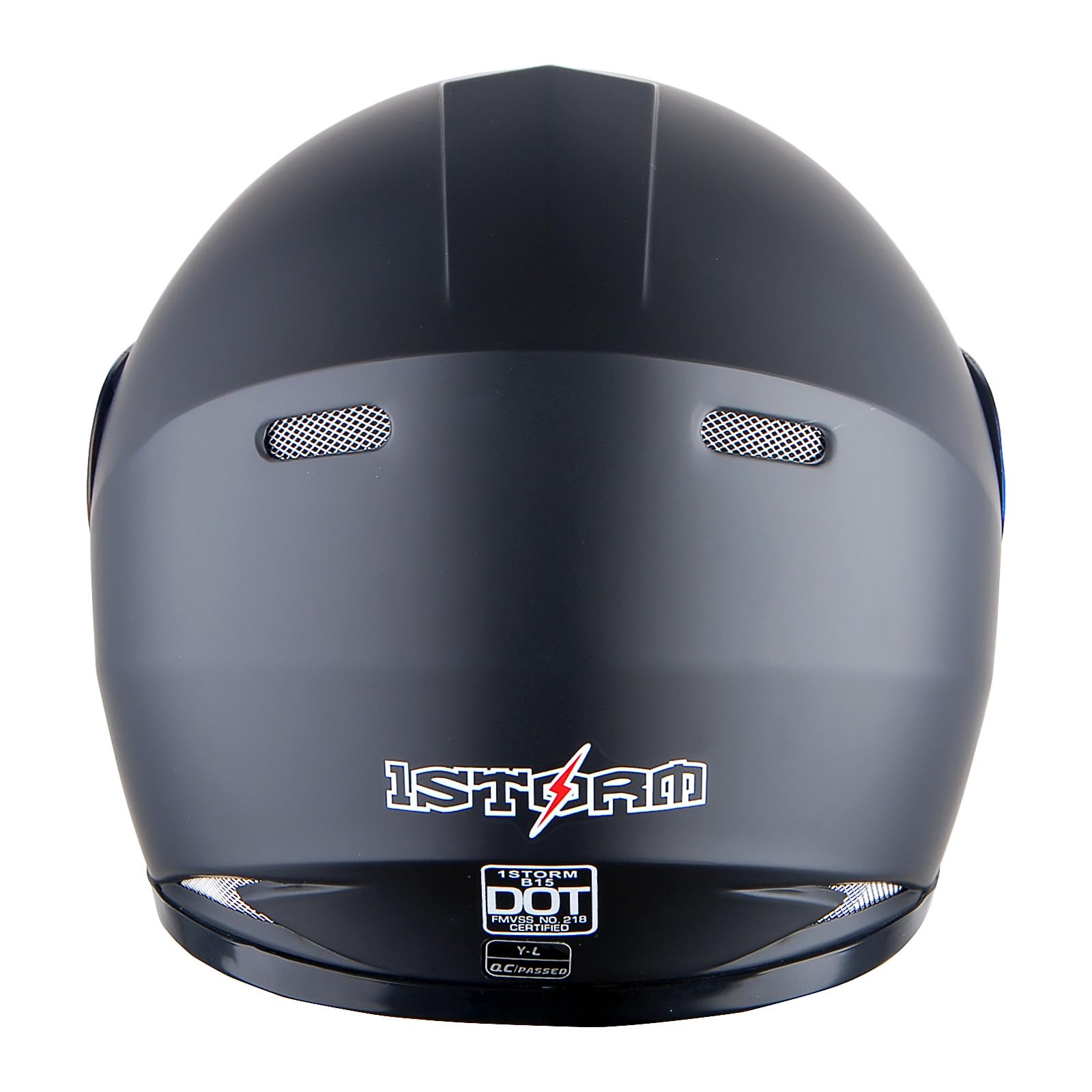 WOW Motorcycle Full Face Helmet Street Bike BMX MX Youth Kids Matt Black