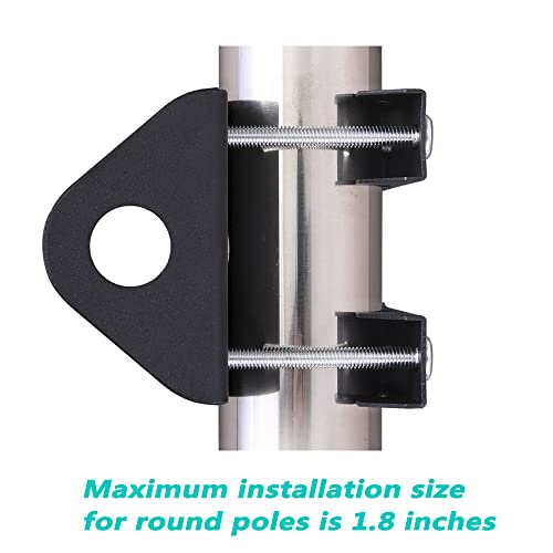 KSWLOR 3/4 Hole Antenna Roll Bar Mount Bracket with NMO Connector,Horizontal or Vertical Installation on Round Bar, Square Bar and Railing