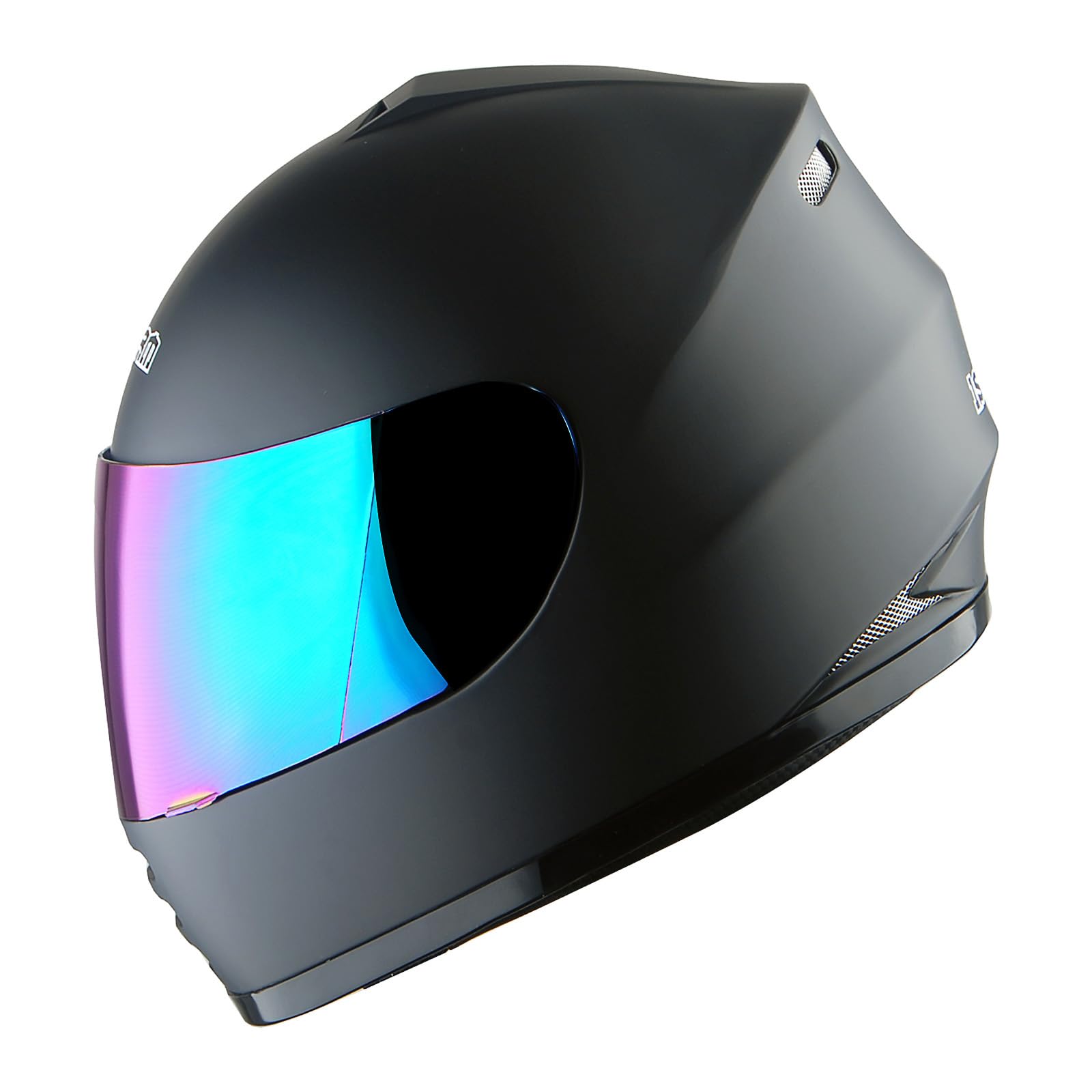 WOW Motorcycle Full Face Helmet Street Bike BMX MX Youth Kids Matt Black