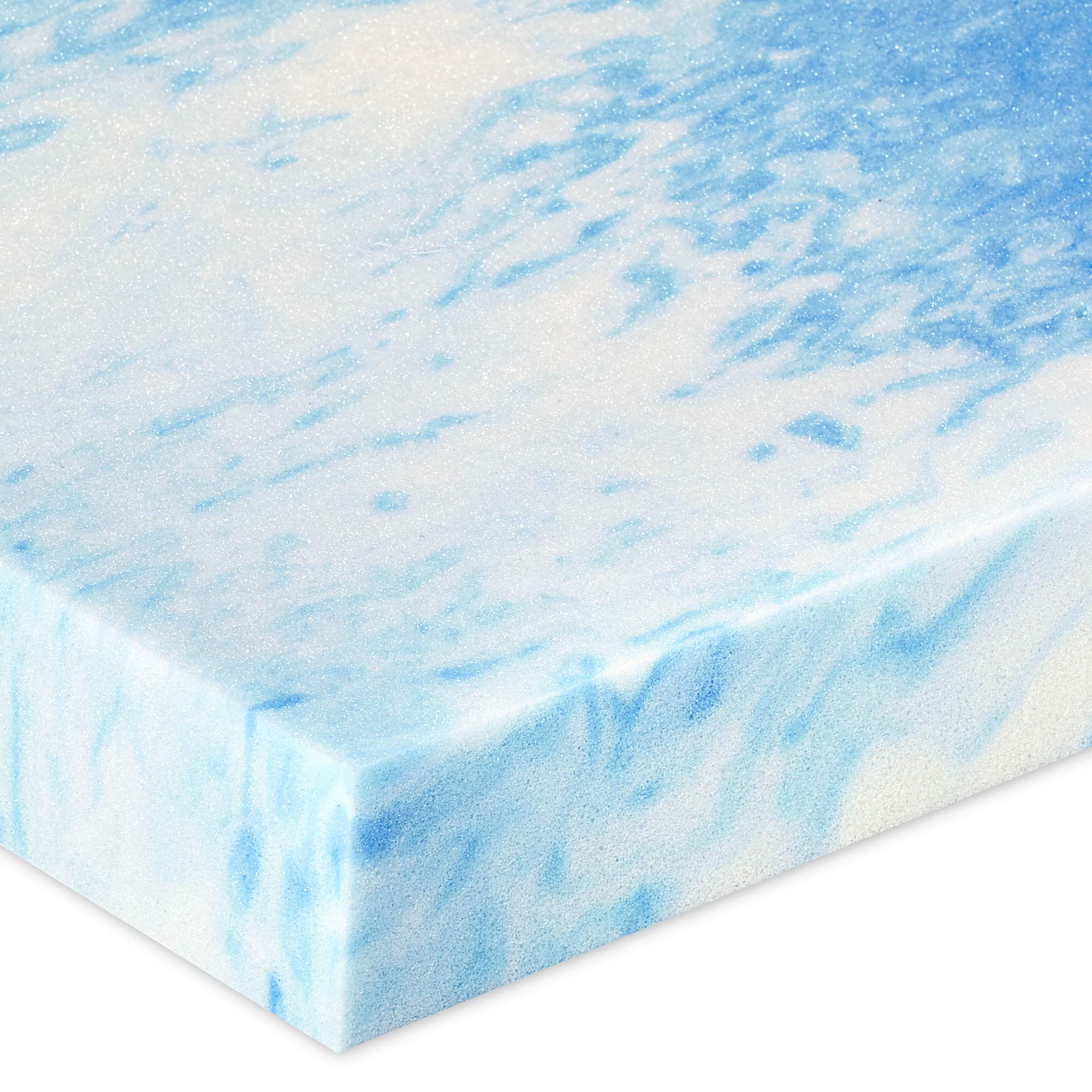 4" SealyChill™ Gel + Comfort Memory Foam Mattress Topper with Pillowtop Washable Allergen Resistant Cover, Full White