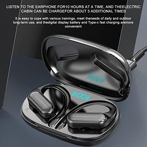 Running Bluetooth 5.0 Headphones, Sport Over Ear Wireless Earbuds with Earhooks, Long Battery Life Wireless Headset, IPX5 Waterproof Sweatproof Earphones for Workout Jogging Gym