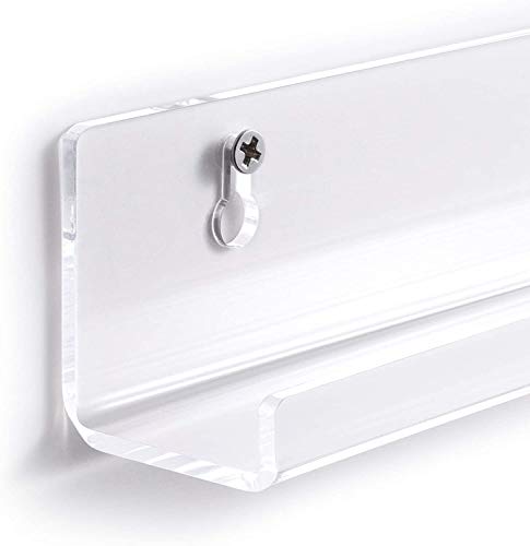 akrilex Vinyl Record Shelf Wall Mount - 8 Pack 12-inch Clear Acrylic Album Record Holder Display Rack - Art for the Records Collector