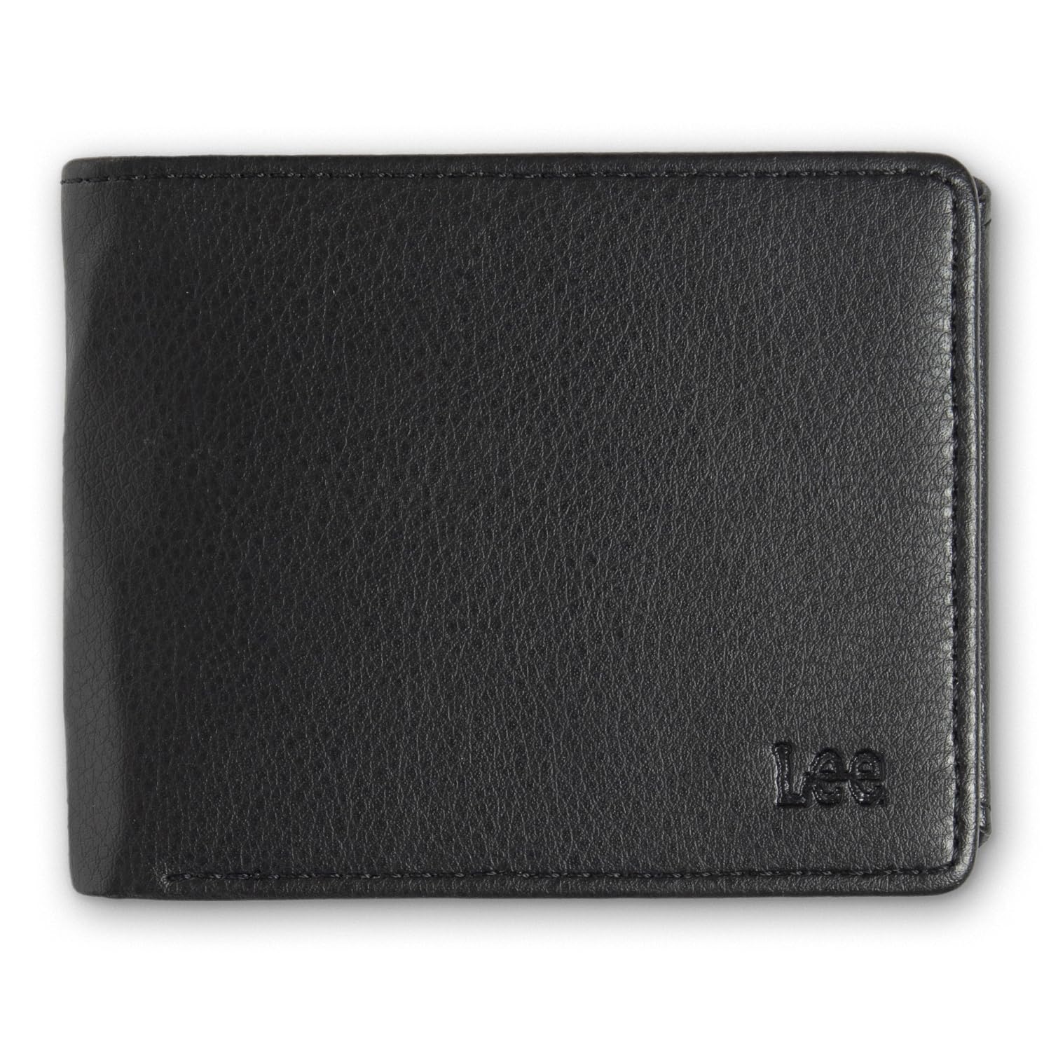 Lee Men’s Bifold Extra Capacity Traveler Wallet Casual Everyday Minimalist Cash and Card Holder with Flip ID Window (Black)