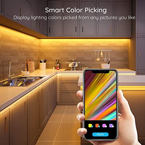 Govee 65.6ft Alexa LED Strip Lights, Smart WiFi RGB Rope Light Works with Alexa Google Assistant, Remote App Control Lighting Kit, Music Sync Color Changing Lights for Bedroom, Living Room, Kitchen