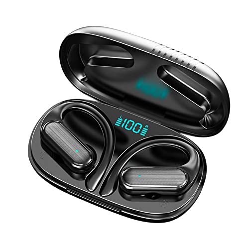 Running Bluetooth 5.0 Headphones, Sport Over Ear Wireless Earbuds with Earhooks, Long Battery Life Wireless Headset, IPX5 Waterproof Sweatproof Earphones for Workout Jogging Gym