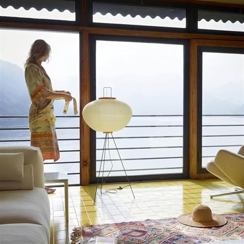 AAMNA Rice Paper Floor Lamp for Living Room Japanese Style Led Standing Lamp Bedroom Homestay Hotel Study Vertical Lantern Light Home Lighting Decoration