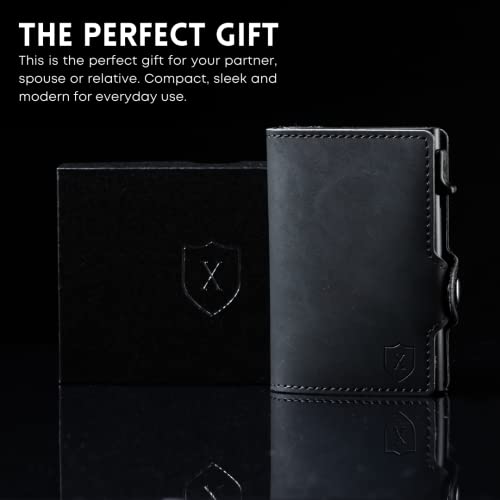 Xclusive Leather Slim Wallet for Men | Trifold RFID Wallet | Luxurious Card Holder & Minimalist Wallet with Money Clip | Blend of Luxury & Utility in Men’s Wallets