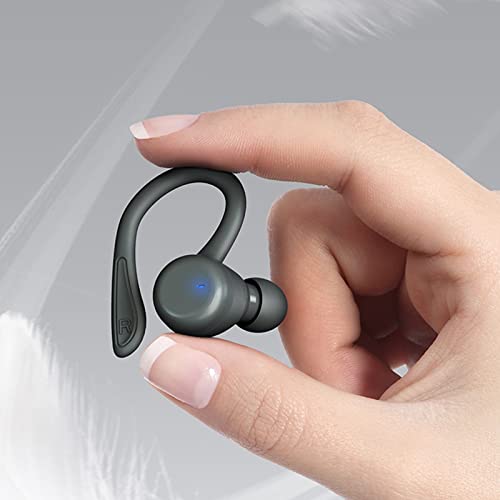 YaYiYa Running Headphones Wireless Earbuds with Earhooks Over Ear Sport Headphones Sweatproof Earphones Workout Jogging Gym Black E
