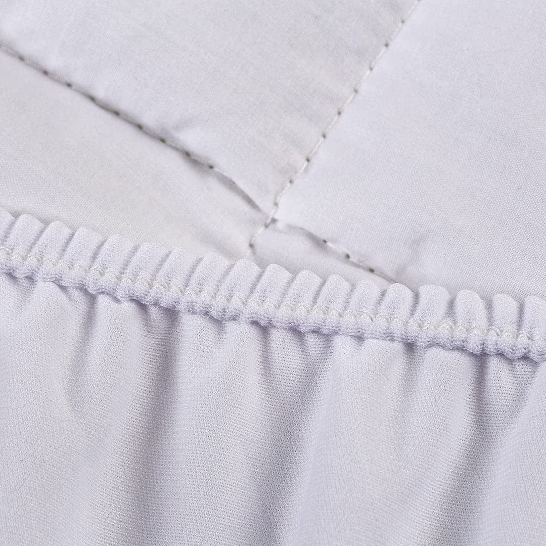CirclesHome Full XL Size Mattress Pad Pillow Top - 100% Cotton Top Ultra - Plush Down Alternative Mattress Protector - 200 Thread Count - Stretches from 12-15 inches for Snug Fit