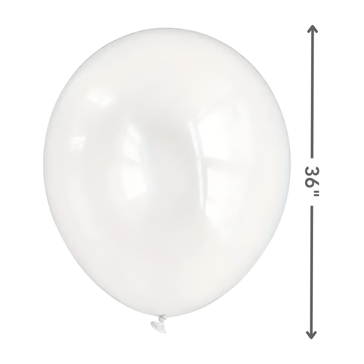 Jumbo Clear Latex Balloons (36") - 2 Pcs. - Gorgeous Decor, Perfect for Weddings, Birthdays, Baby Showers, & More