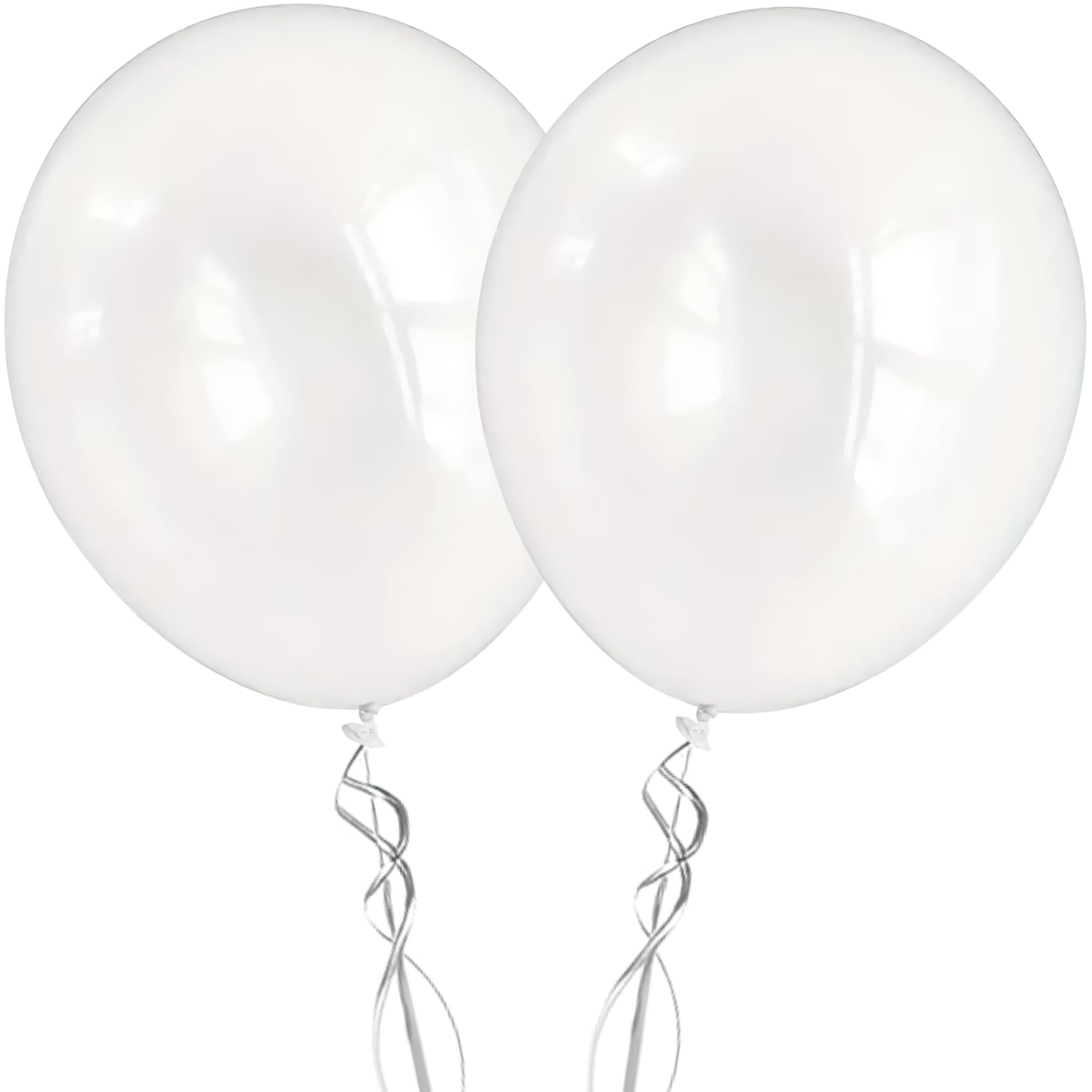 Jumbo Clear Latex Balloons (36") - 2 Pcs. - Gorgeous Decor, Perfect for Weddings, Birthdays, Baby Showers, & More