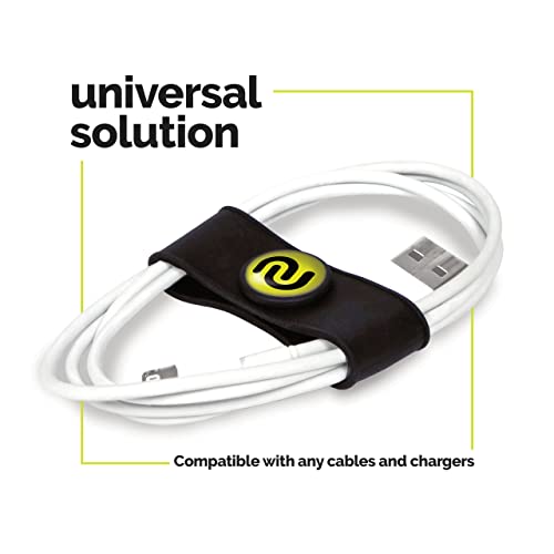 Numi Snap-In Cord Organizer for Earbuds, Charging Cables, and Auxiliary Cords - Compatible with Lightning Cables and USB Chargers - Silicone (4-Pack)