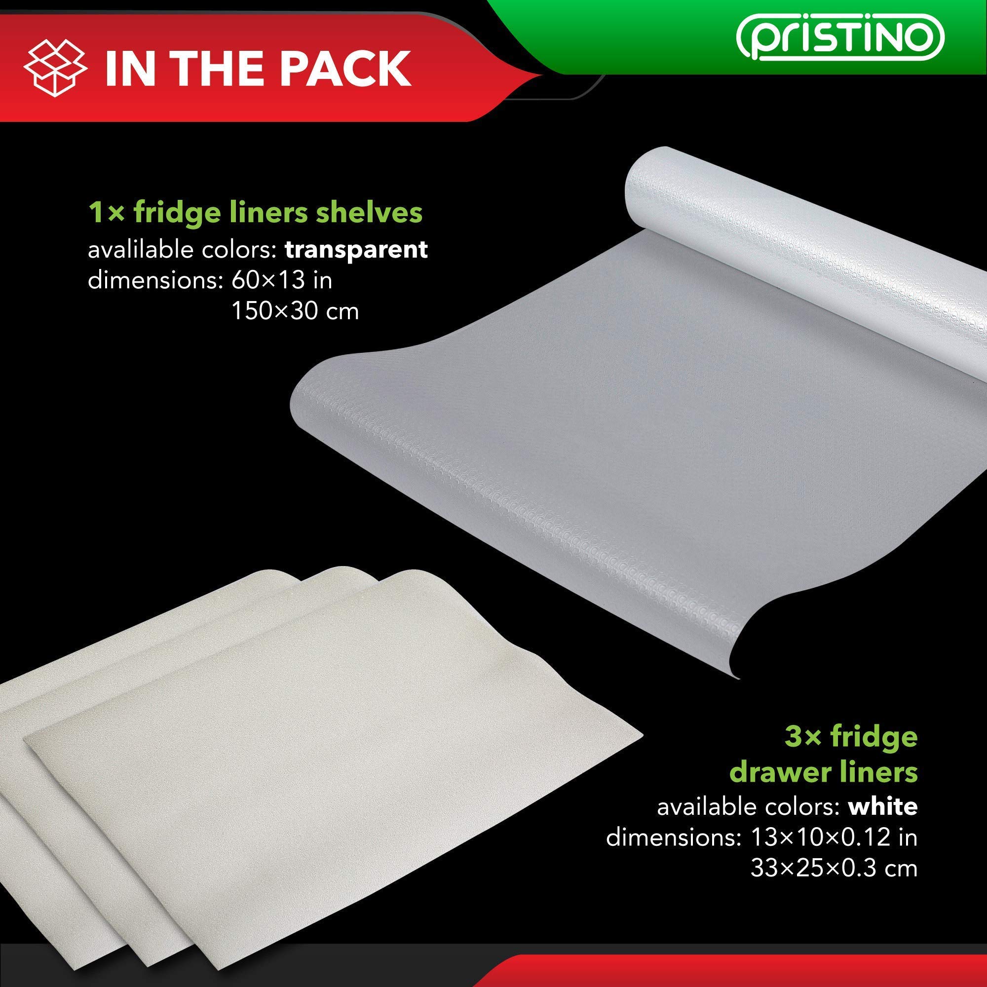 Refrigerator Liners β Fridge Shelf Mats β Washable Liner for Shelves - Drawers and Organizers - Non Adhesive Clear Mats β Produce Saver and Protector