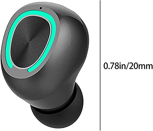 VINAU 1 Pc Wireless Bluetooth 5.3 Earphones Single Ear Stereo Sound in-Ear Earbuds with Mic Mini Handsfree Sport Headphone Compatible iOS & Android