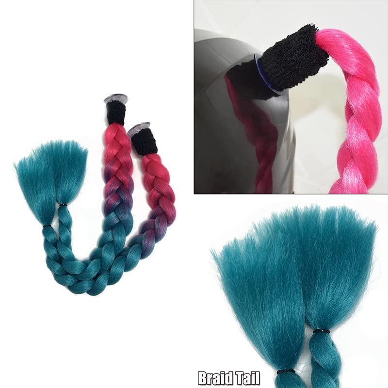 2 Psc Helmet Pigtail Motorcycle Helmet Ponytail Bicycle Helmet Braids Hair Tails for Any Helmets Decorations Cup Reusable (G)