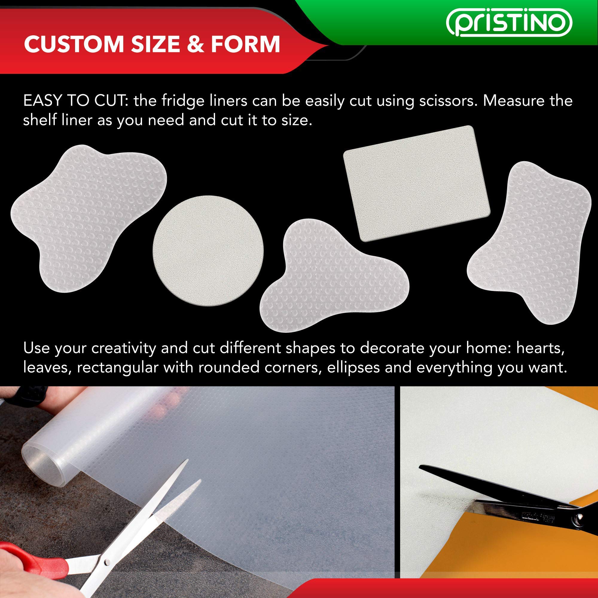 Refrigerator Liners β Fridge Shelf Mats β Washable Liner for Shelves - Drawers and Organizers - Non Adhesive Clear Mats β Produce Saver and Protector