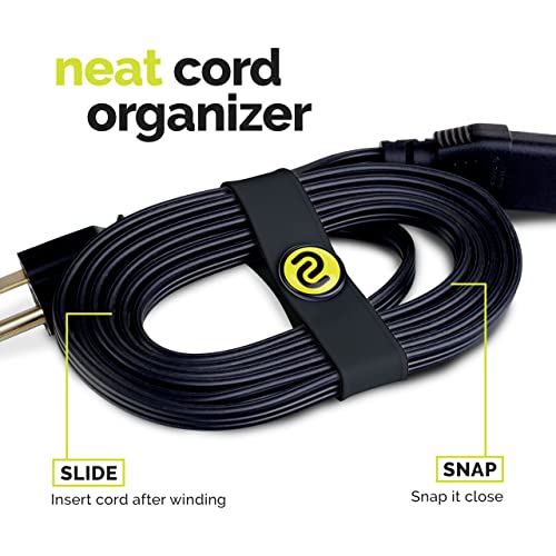 Numi Snap-In Cord Organizer for Earbuds, Charging Cables, and Auxiliary Cords - Compatible with Lightning Cables and USB Chargers - Silicone (4-Pack)