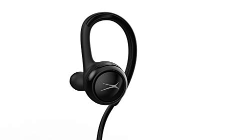 Altec Lansing MZX890-BLK Run Bluetooth Earbuds, Sweatproof, Secure and Lightweight Fit, 8 Hour Battery Life, Hands Free, Sweatproof, Hours of Battery Life, Comfortable Fit, Black